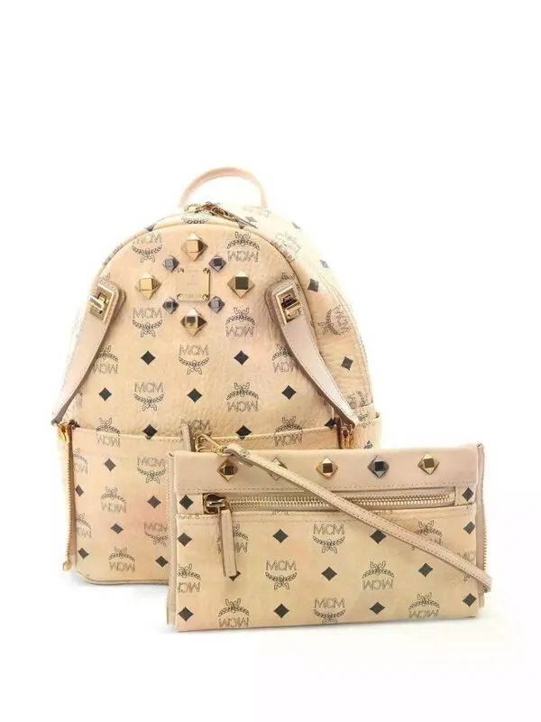 Mcm Stark Visetos Stud-embellished Backpack