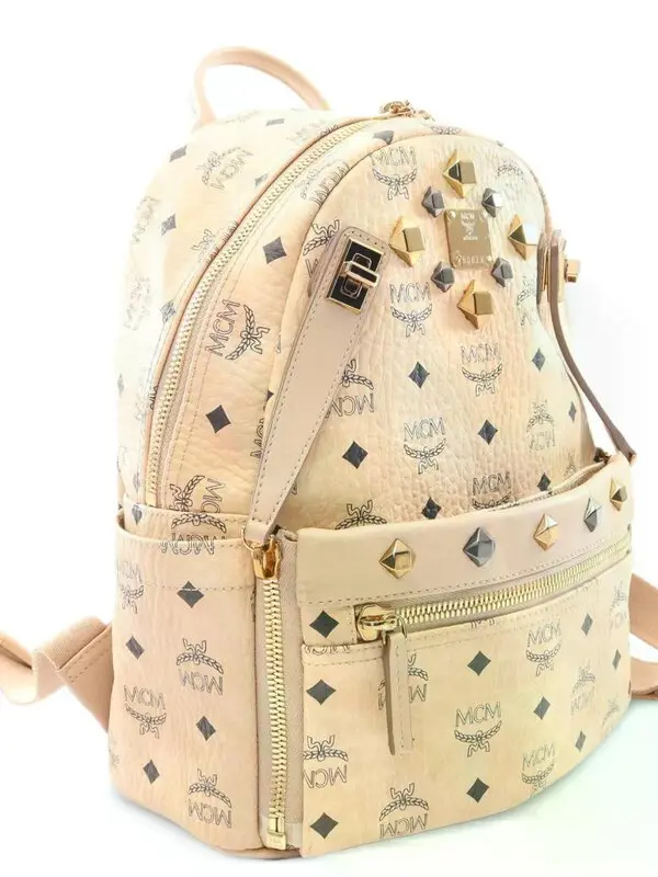 Mcm Stark Visetos Stud-embellished Backpack