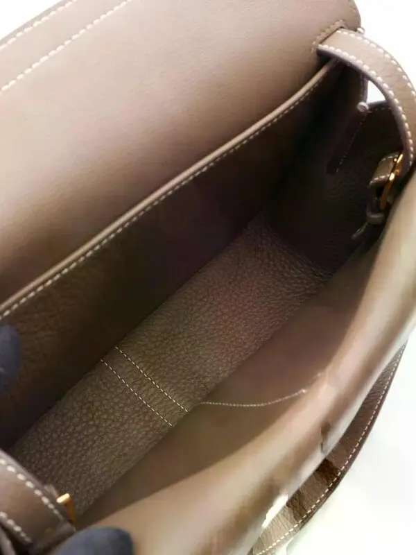 Hermès Halzan Leather Tote Bag
