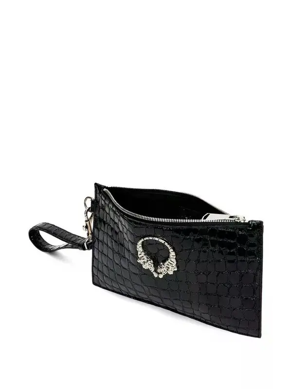 Roberto Cavalli Croc-effect Tiger-motif Clutch Bag