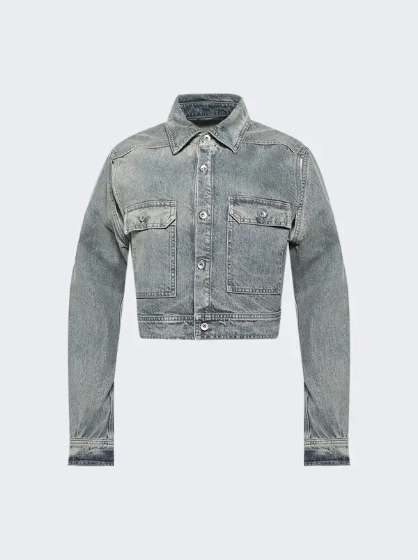 Rick Owens Cropped Outershirt Mineral Indigo