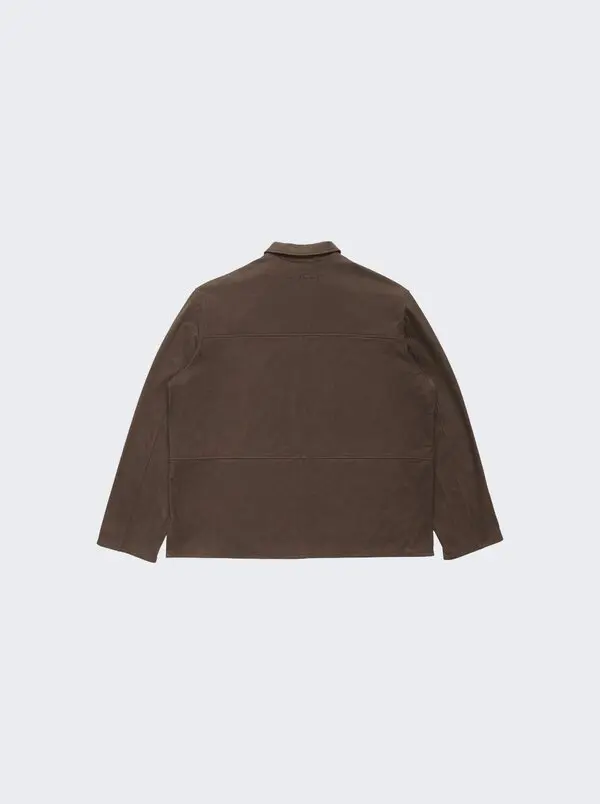 Acne Studios Faux Suede Overshirt Chocolate