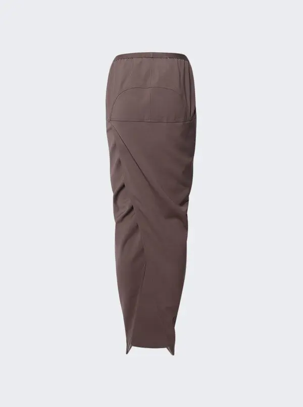 Rick Owens Soft Pillar Long Grape Skirt