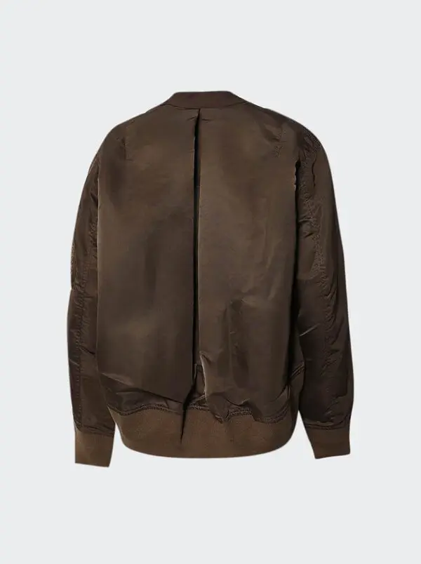 Sacai Nylon Twill & Cotton Knit Cardigan