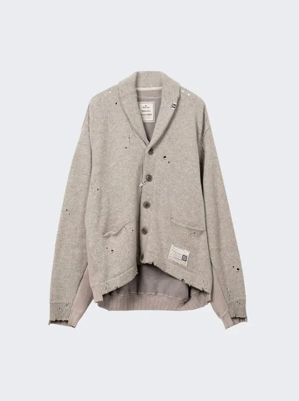 Mihara Yasuhiro Combined Knit Cardigan