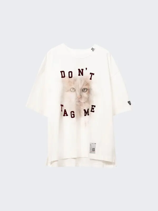 Mihara Yasuhiro Cat Printed Tee - White
