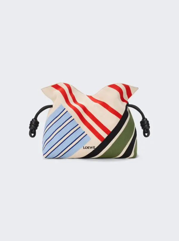 Loewe Medium Flamenco Clutch Embroidered Canvas
