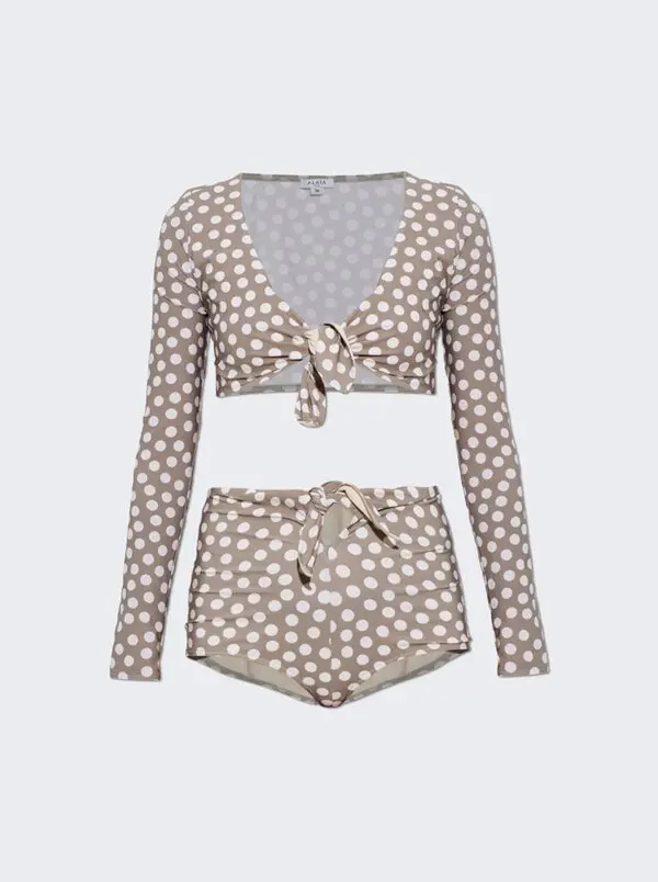 ALAÃA Two-piece Long Sleeve Bikini Set