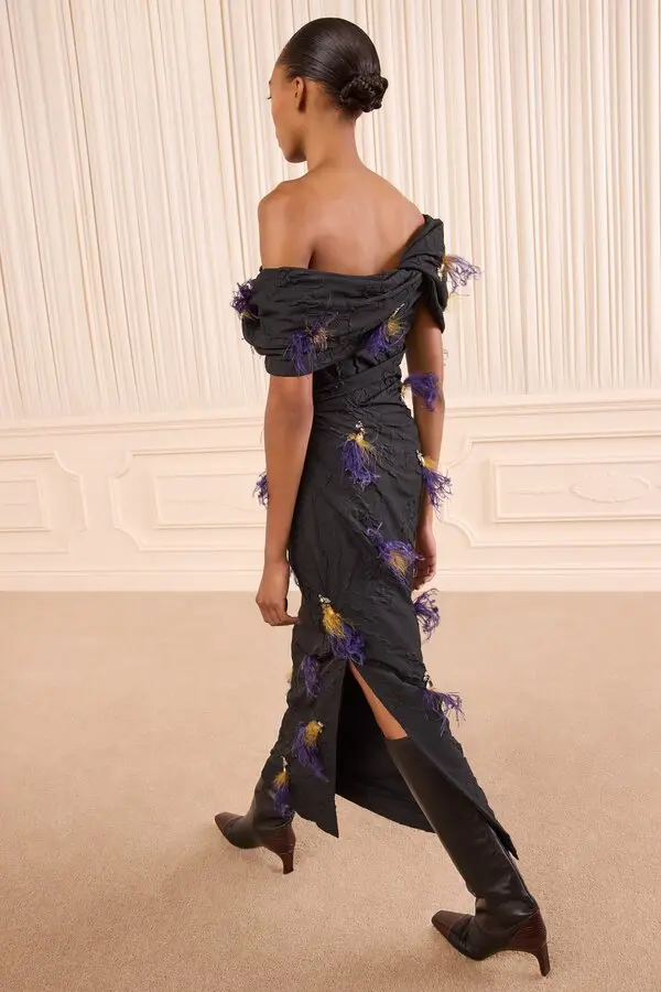 Ulla Johnson Violeta Off-the-shoulder Embellished Midi Dress