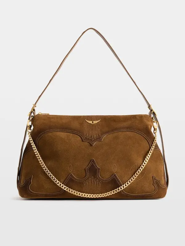 Zadig&Voltaire Jim Western Suede Bag - Cognac
