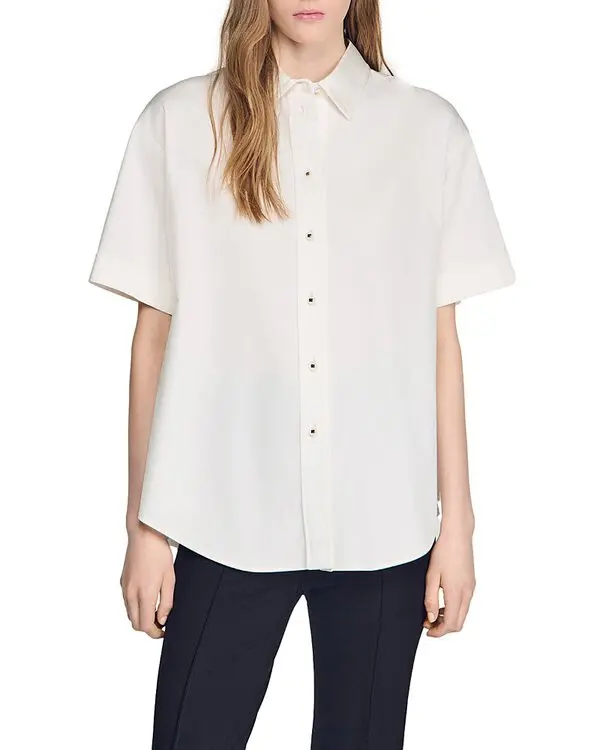 Sandro Pleated Back Shirt