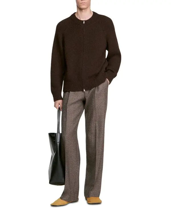 Sandro Zip Up Cardigan Sweater