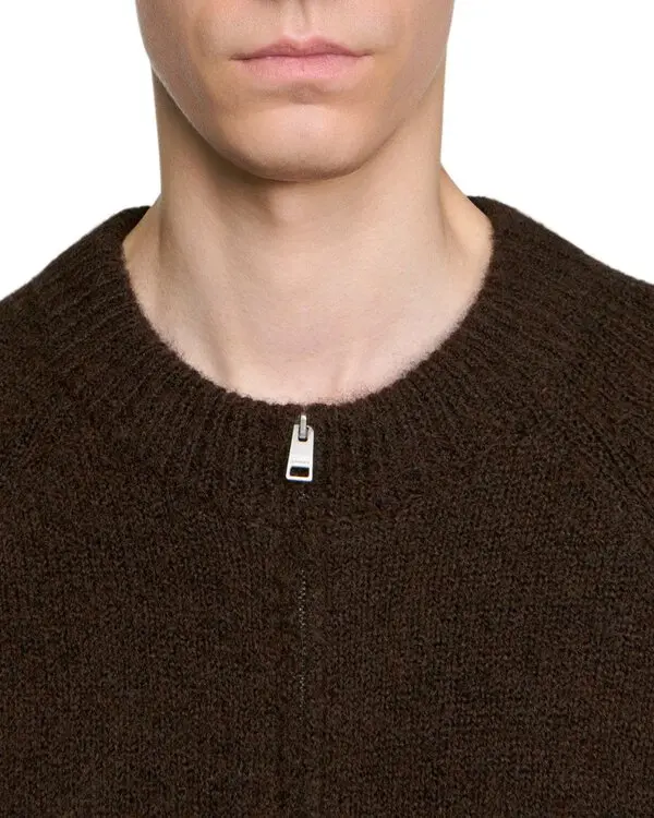 Sandro Zip Up Cardigan Sweater