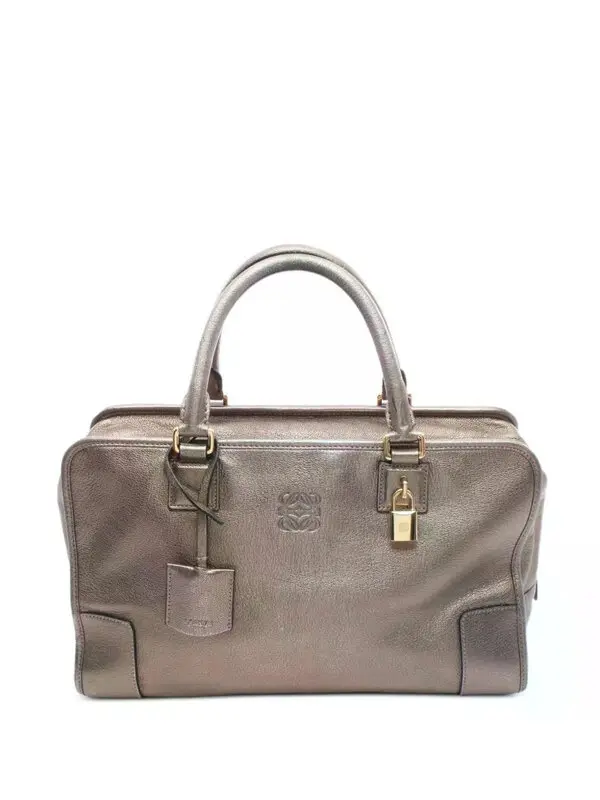 Loewe 2000s Amazona36 Leather Handbag - Gold