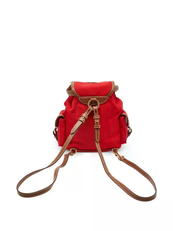 Miu Miu Leather-trimmed Canvas Backpack