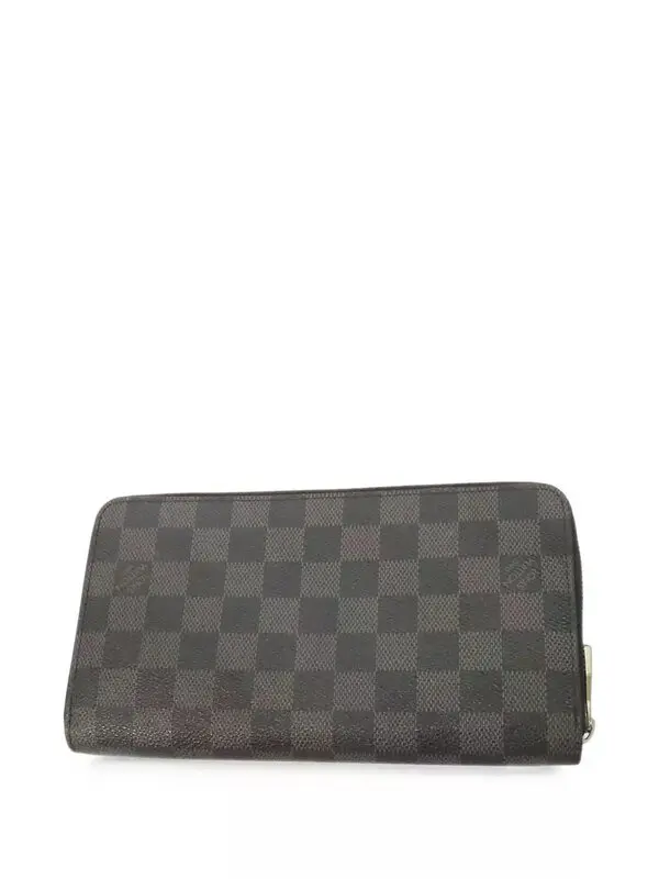 LOUIS VUITTON 2011 Damier Graphite Zippy Organizer Wallet Long Wallets