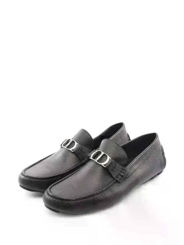 Dior Leather Cd Logo Loafers