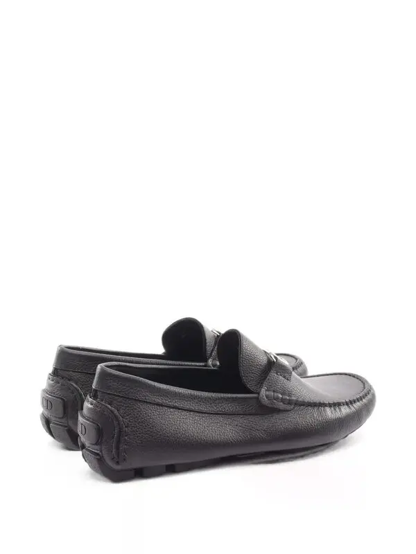 Dior Leather Cd Logo Loafers