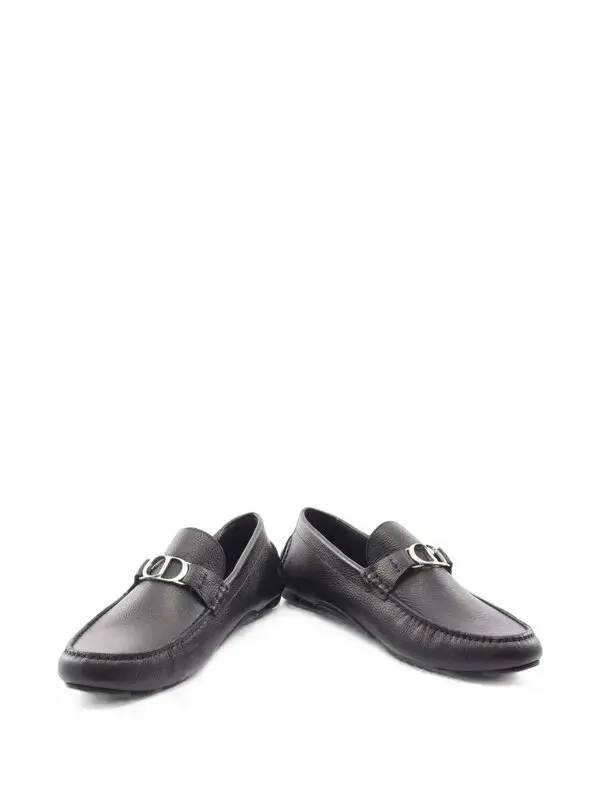 Dior Leather Cd Logo Loafers