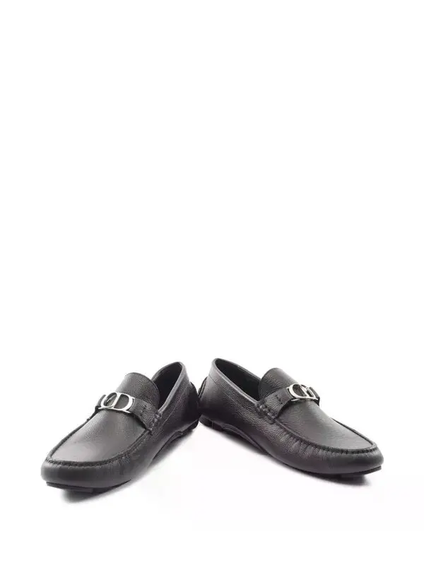 Dior Leather Cd Logo Loafers