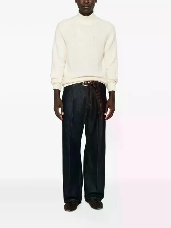 SCAGLIONE High-neck Raglan-sleeve Sweater - Neutrals