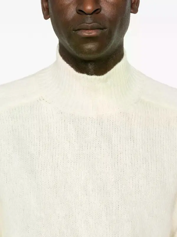SCAGLIONE High-neck Raglan-sleeve Sweater - Neutrals