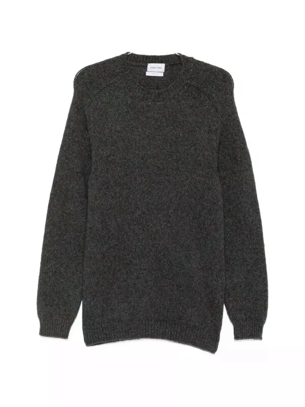 SCAGLIONE Ribbed-knit Raglan-sleeve Sweater - Grey