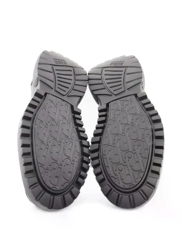 Dior Round Toe Logo Plaque Loafers