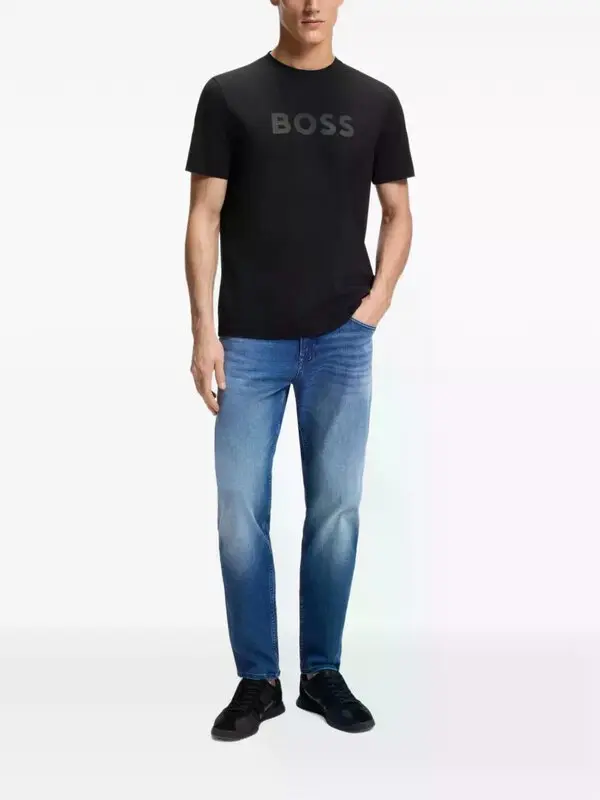 BOSS Regular-fit Cotton T-shirt With Modern Logo - Black