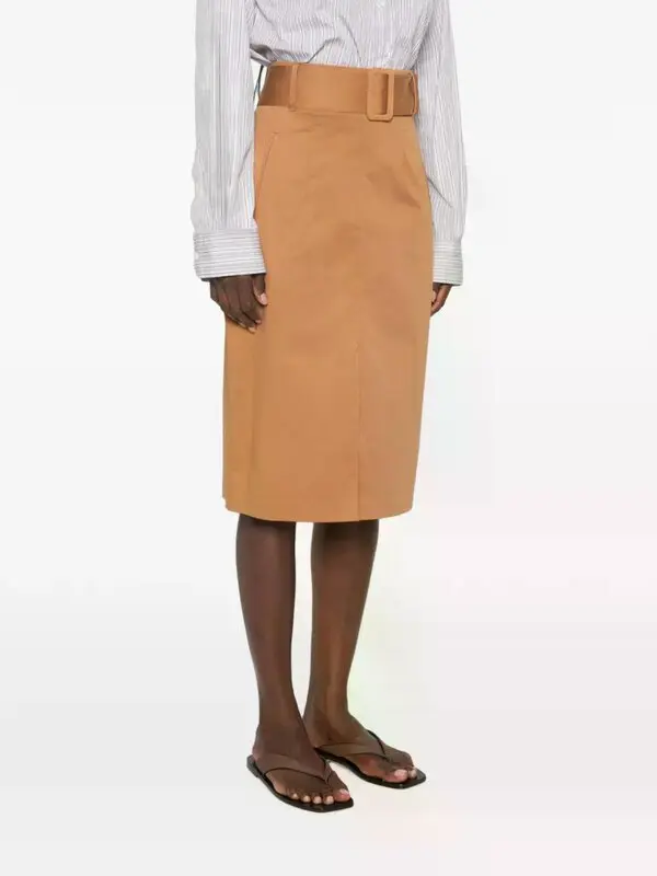 ACTITUDE Belted Midi Skirt With Front Slit