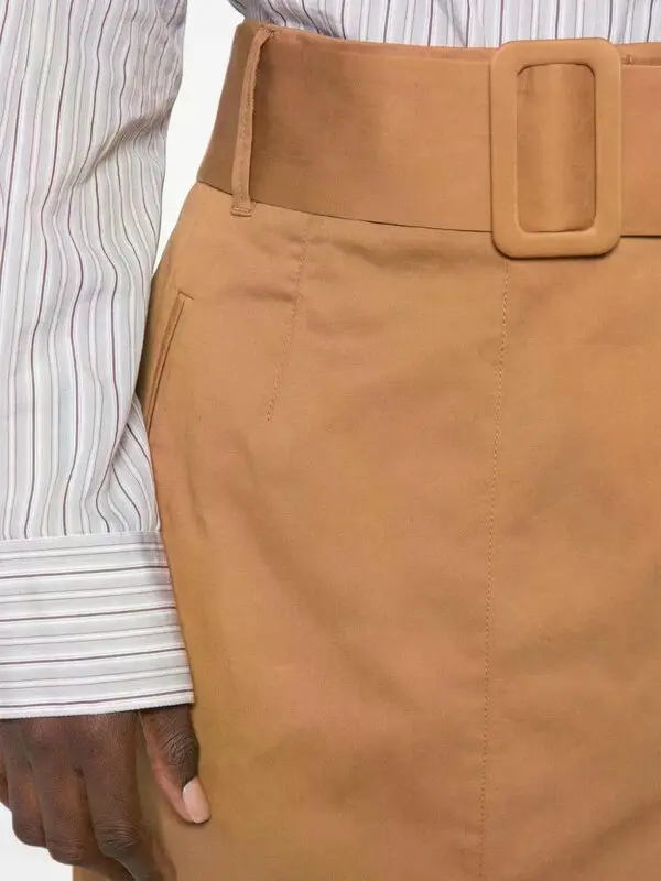 ACTITUDE Belted Midi Skirt With Front Slit