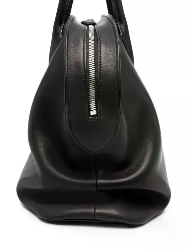 THE ROW Margaux 15 Leather Tote Bag - Black