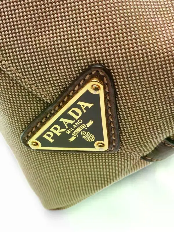Prada 2010s Logo Jacquard Tote Bag
