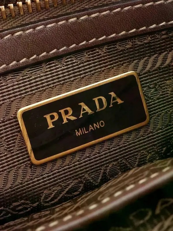 Prada 2010s Logo Jacquard Tote Bag