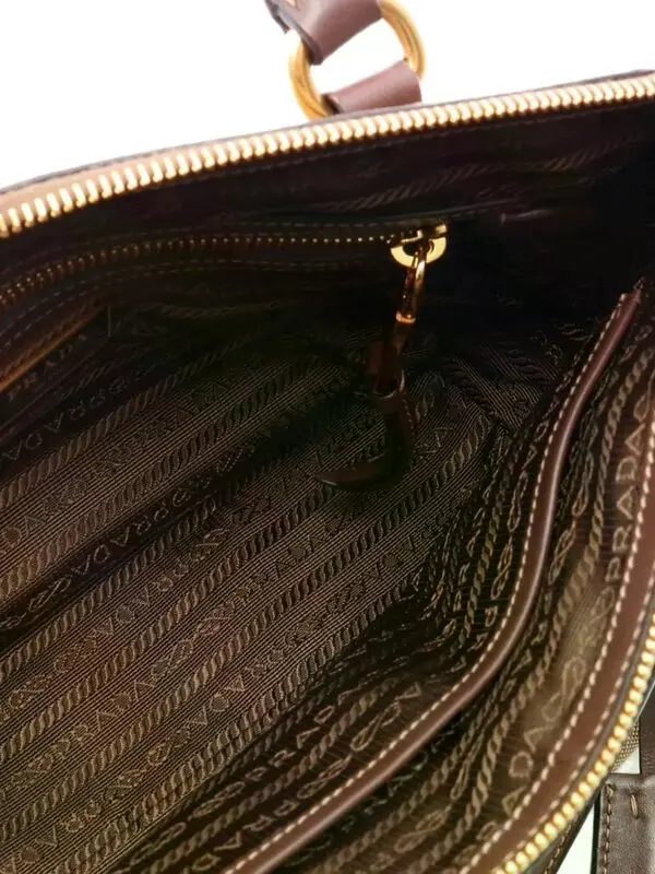 Prada 2010s Logo Jacquard Tote Bag