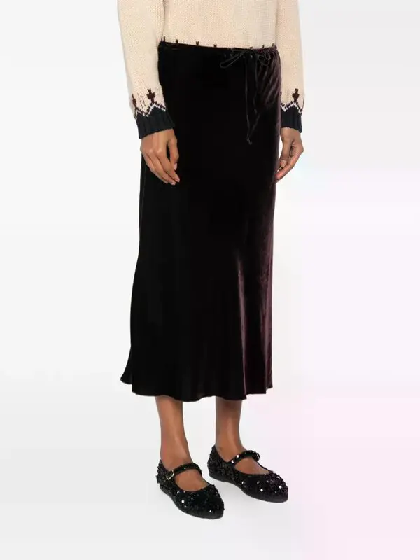 FORTE_FORTE Drawstring Midi Skirt