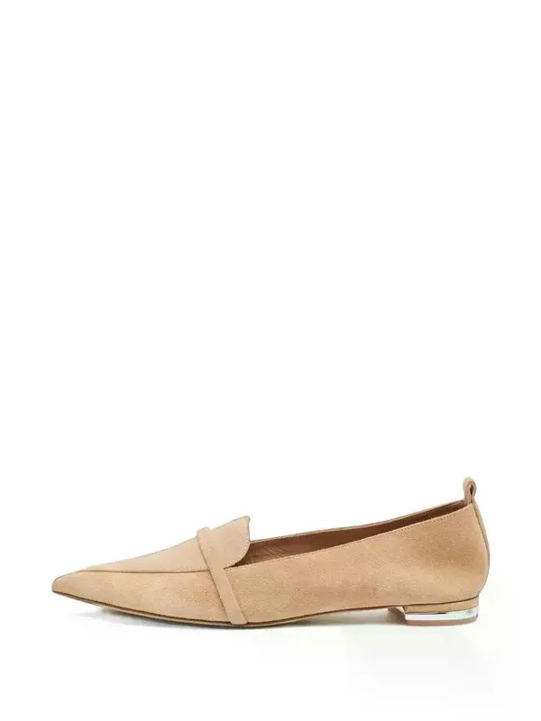 MALONE SOULIERS Dora Pointed-toe Suede Loafers