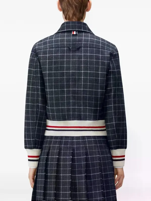 Thom Browne Windowpane Houndstooth Tweed Jacket