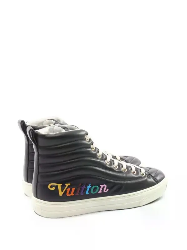 LOUIS VUITTON Quilted Leather High-top Sneakers - Black