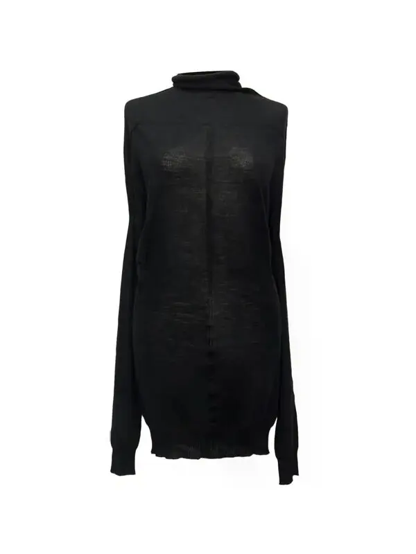Rick Owens Wool Oversized Roll Neck Sweater