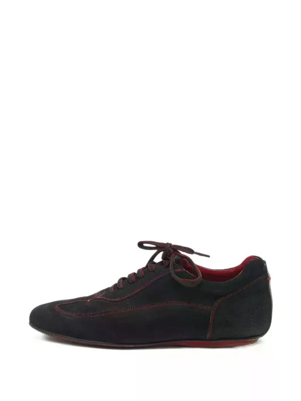 Carolina Herrera Stitch-detail Low-top Sneakers - Black
