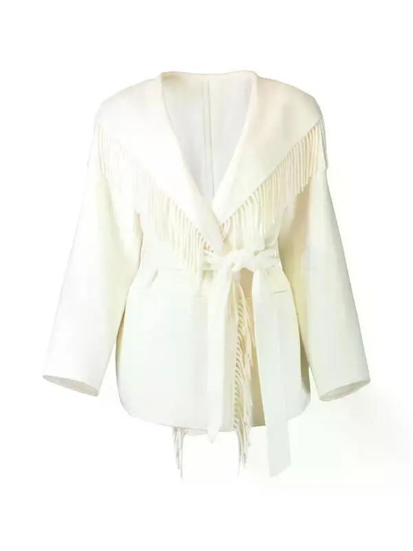 Simkhai Rowen Fringe Jacket - White