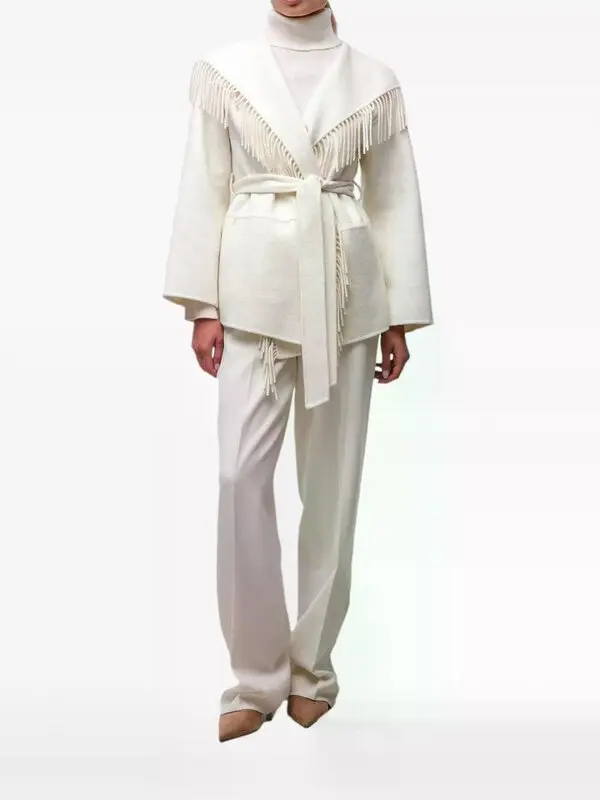 Simkhai Rowen Fringe Jacket - White