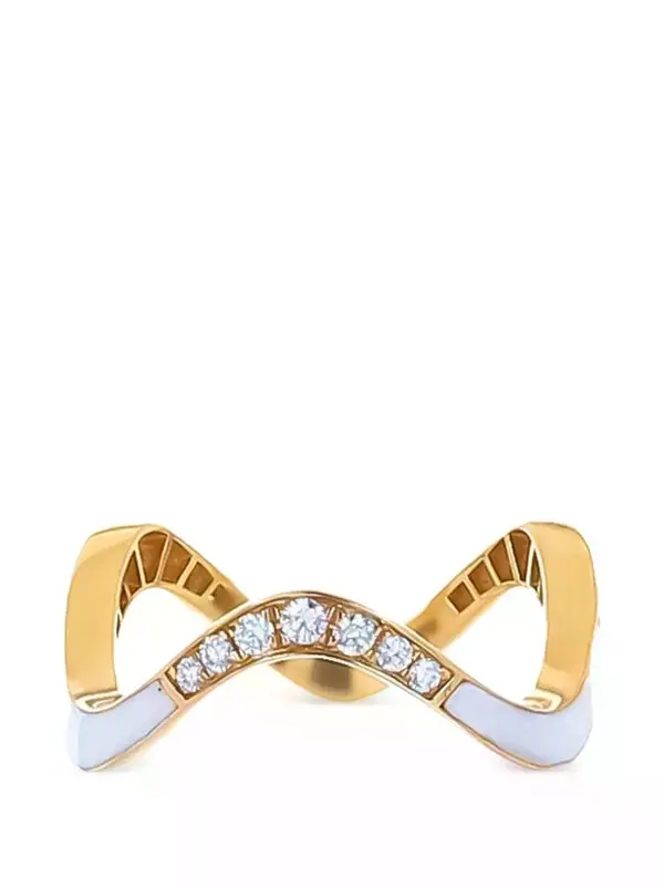 CICADA JEWELRY Diamond Wave Ring - Gold