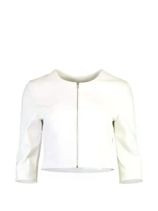 SUSAN BENDER Cropped Zip-up Jacket