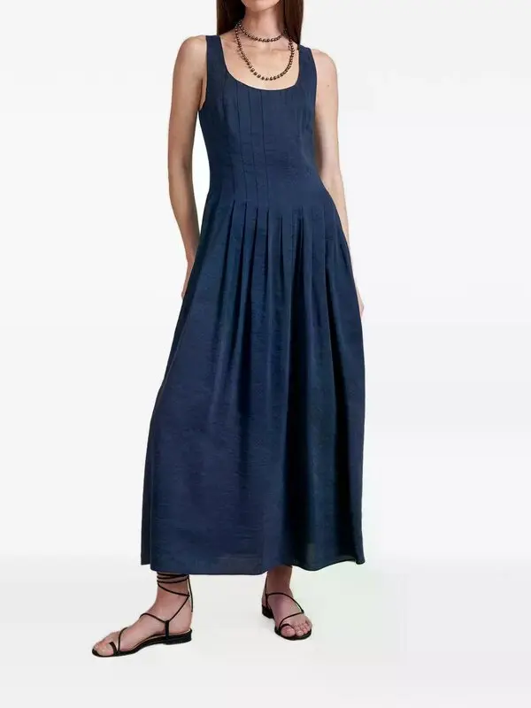 LA LIGNE Waverly Pleated Maxi Dress