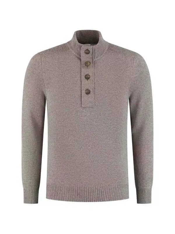 GRAN SASSO Button-fastening High-neck Sweater