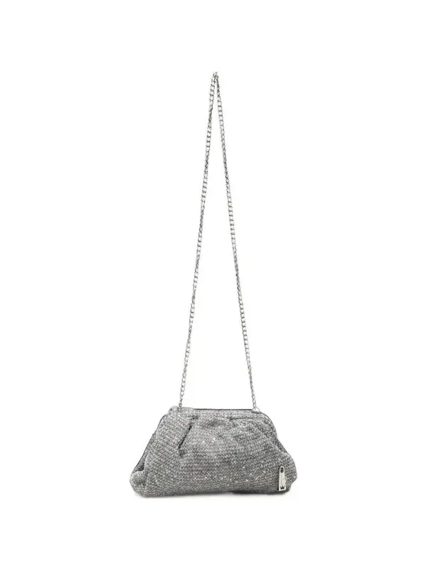 LA MILANESA Sequin Embellished Knitted Clutch Bag