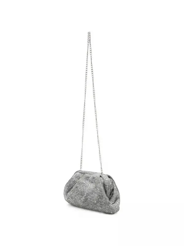 LA MILANESA Sequin Embellished Knitted Clutch Bag