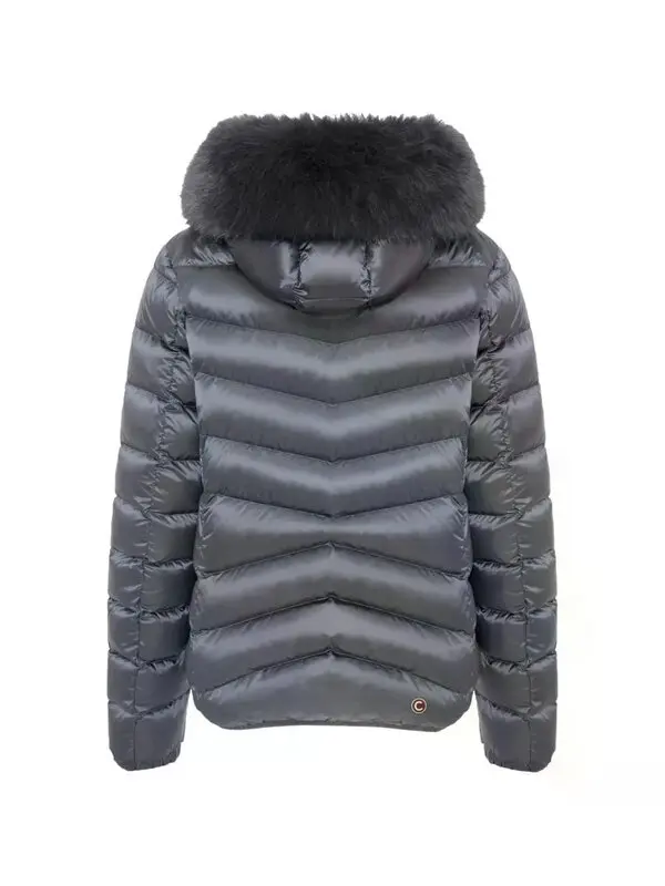 COLMAR Quilted Coat With Faux Fur Trim